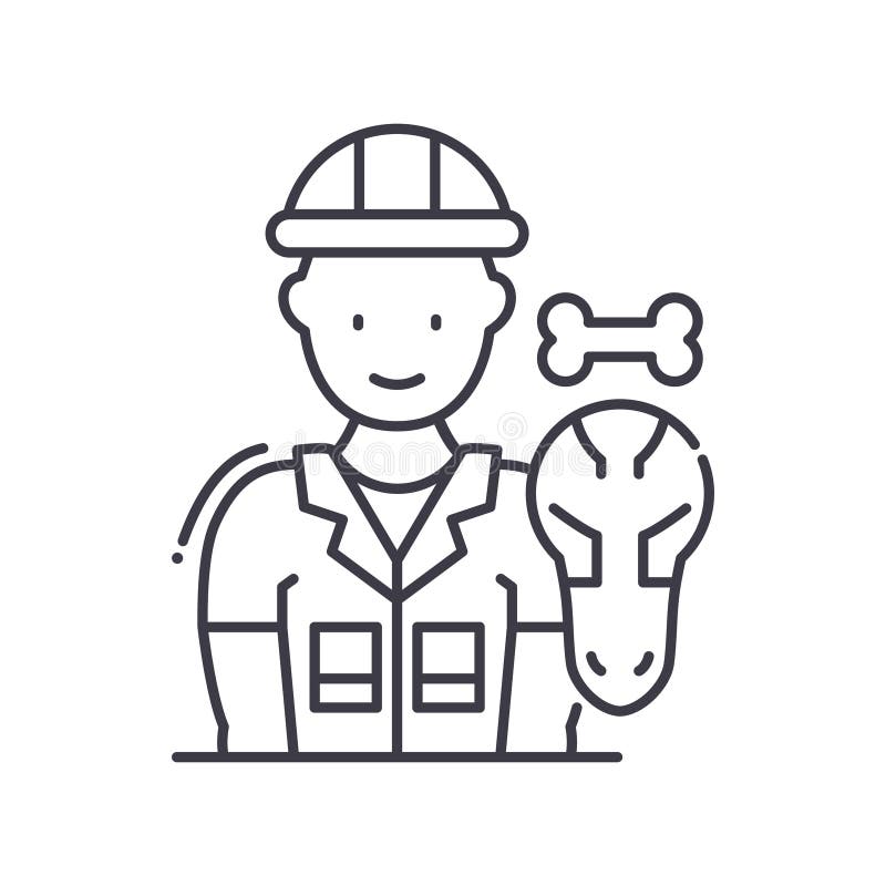 Archaeologist Icon, Linear Isolated Illustration, Thin Line Vector, Web ...