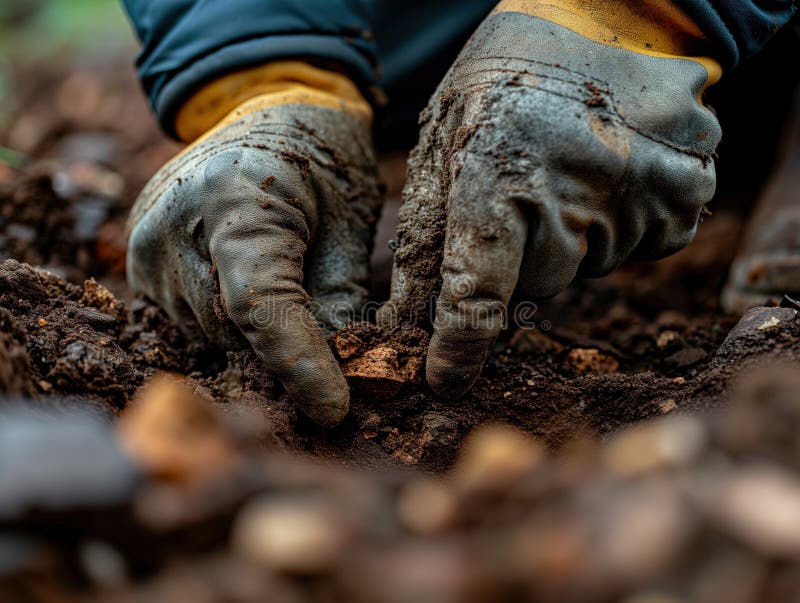 Archaeologists at Excavation Site Stock Illustration - Illustration of ...