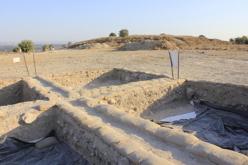 Archaeology Works Tel Azeka Judeia Hills Stock Photos - Free & Royalty ...