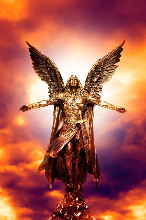 Archangel Michael stock image. Image of archangel, angelic - 68373659