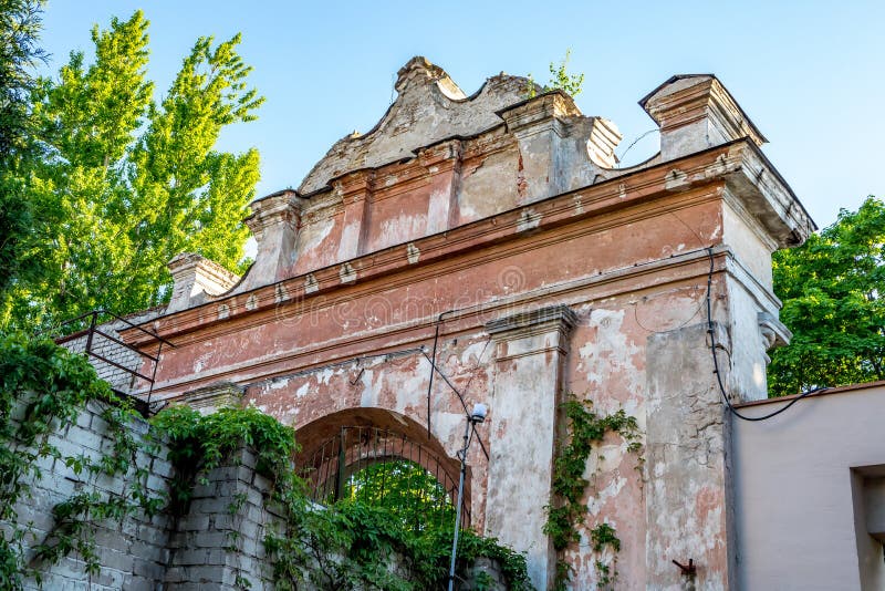 Arched Baroque Gate in Vilnius, Lithuania Stock Photo - Image of door ...