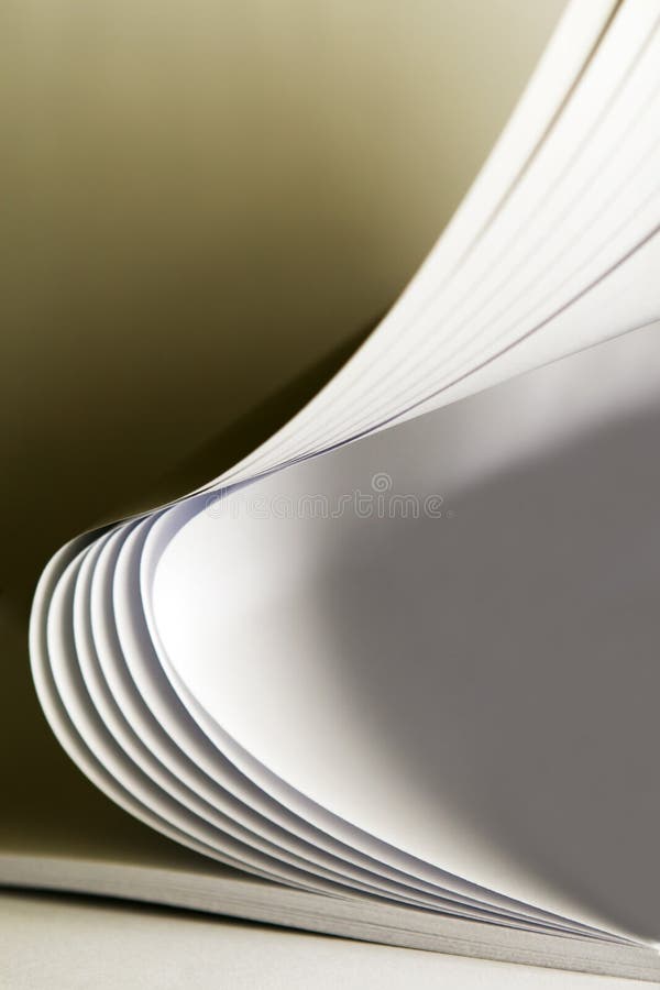 Arched Book Pages Viewed Up Close. Stock Photo - Image of clean ...