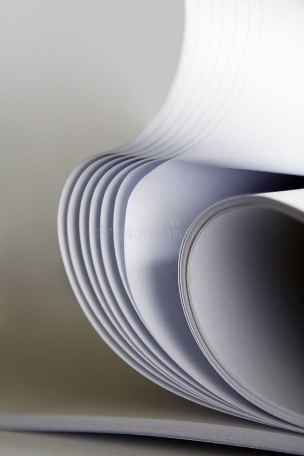 Arched Book Pages Viewed Up Close. Stock Photo - Image of lined ...