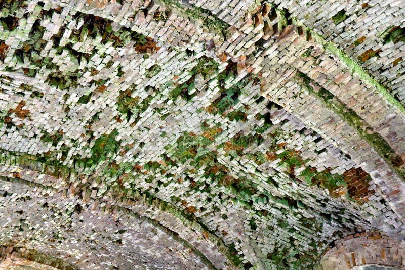 Arched Brick Old Ceiling. Bottom-up View Stock Photo - Image of ...