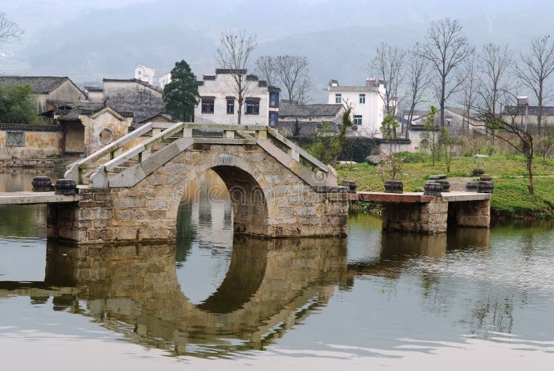 Arched bridge stock image. Image of pond, rural, architecture - 8798589