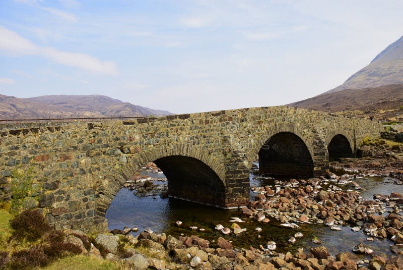Arched Bridge Built of Stone Blocks Stock Photo - Image of bridge ...