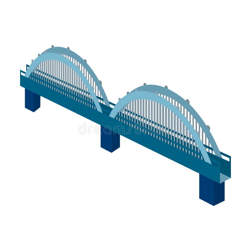 Arched Bridge Construction. Bridge Single Icon in Cartoon Style Vector ...