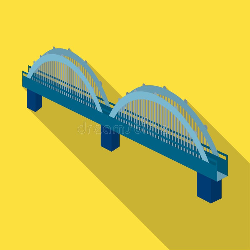 Arched Bridge Construction. Bridge Single Icon in Cartoon Style Vector ...