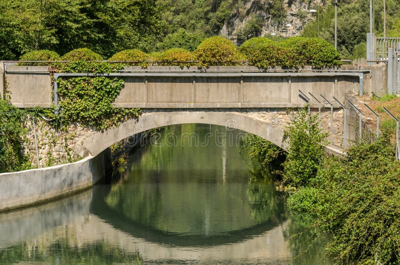 Arched Bridge Over the River Stock Photo - Image of european, lake ...