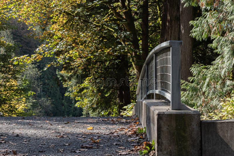 Arched Bridge Over a Stream in Late Autumn Stock Photo - Image of ...