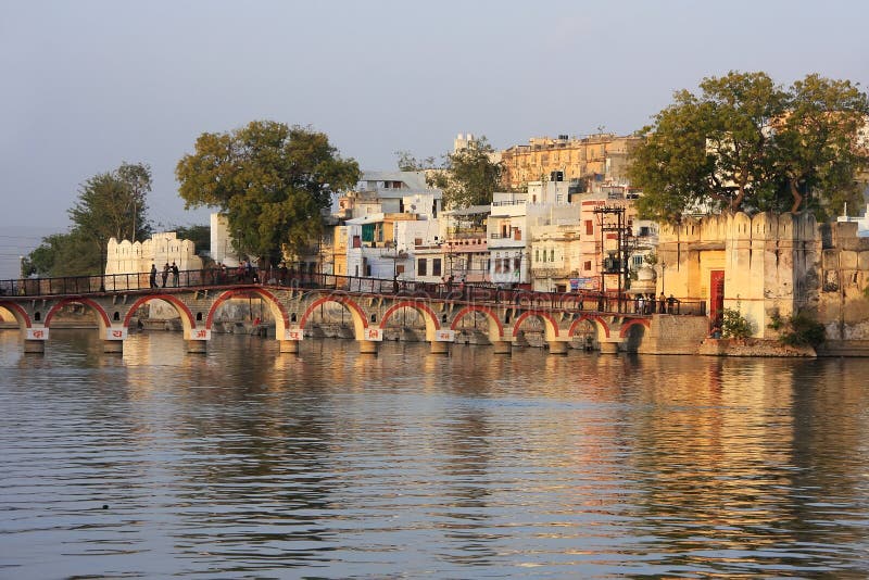 Arched Bridge, Udaipur, India Stock Image - Image of hindi, arched ...