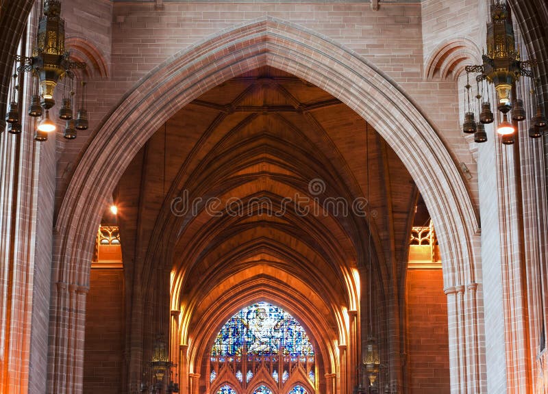 Arched Ceiling Inside Cathedral Editorial Photography - Image of ...