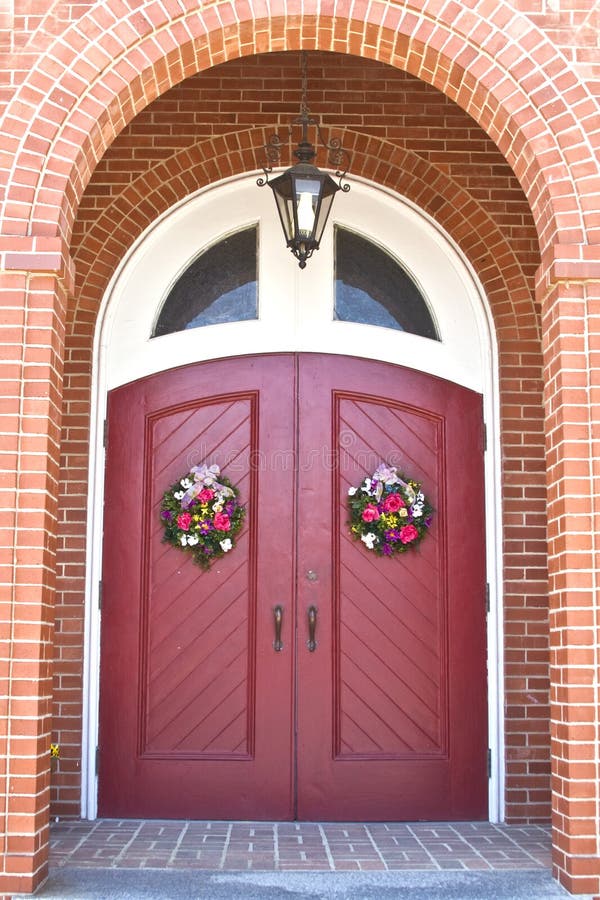 Arched Church Doors stock image. Image of arched, church - 9314529
