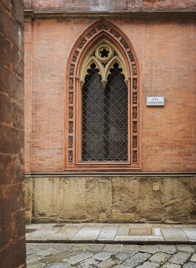 Arched church window stock photo. Image of exterior, cathedral - 88582528