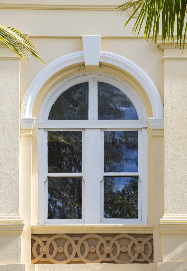 Arched colonial window stock photo. Image of design, style - 44833574