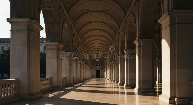 Long Sun Drenched Colonnade Stock Illustrations – 5 Long Sun Drenched ...