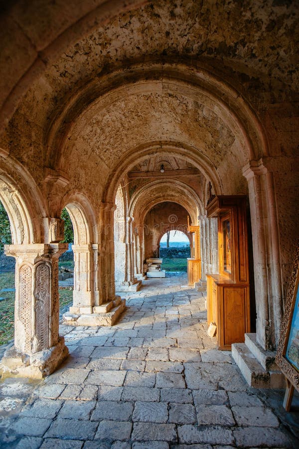 Arched Corridor at Khobi Convent, Georgia Stock Photo - Image of ...