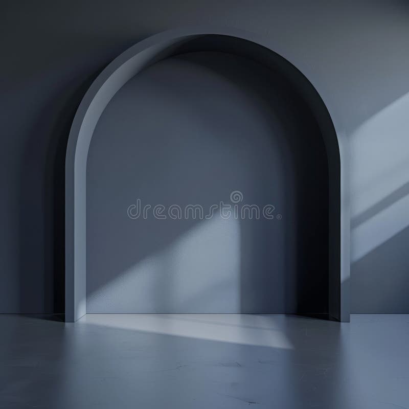 Arched Doorway Casting a Dramatic Shadow Stock Image - Image of ...