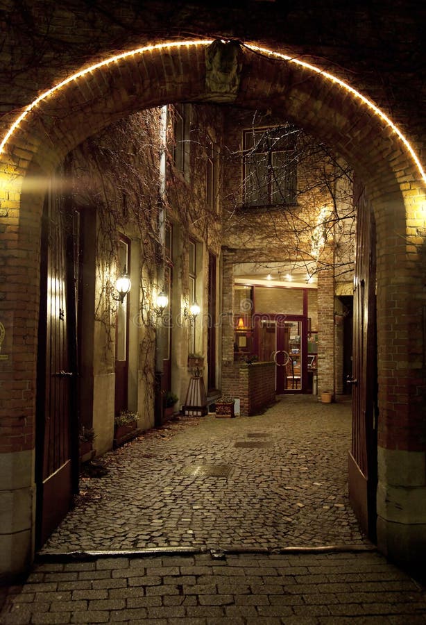 Stage Door Alley stock image. Image of stagedoor, brick - 49974717