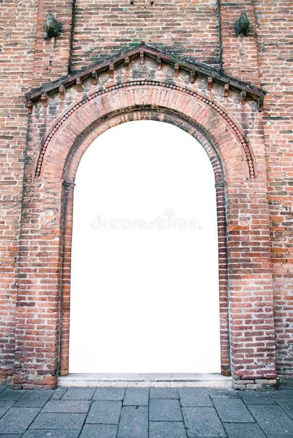 Arched Entrance of a Medieval Church Suitable As a Frame. Stock Image ...