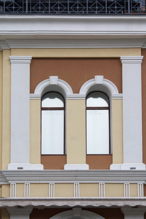 Arched Facade of a Window in a Classical Style Stock Photo - Image of ...