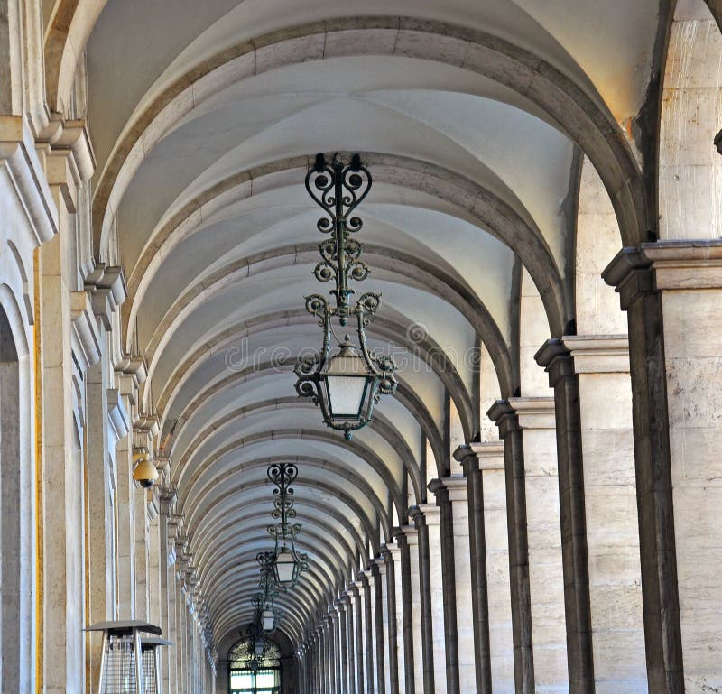 Arched gallery stock image. Image of history, historical - 35684509