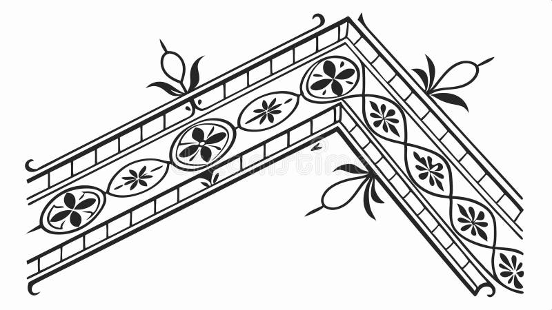 Arched Gate Corner Design, Architectural Element, Decorative Vector Art ...