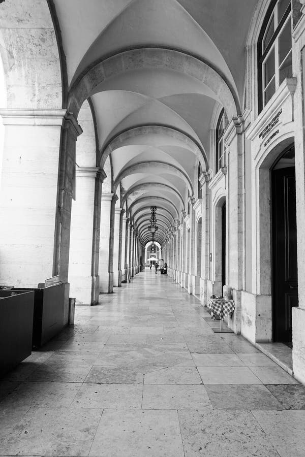 Arched Hallway Architecture Stock Photo - Image of gallery, aged: 185426092