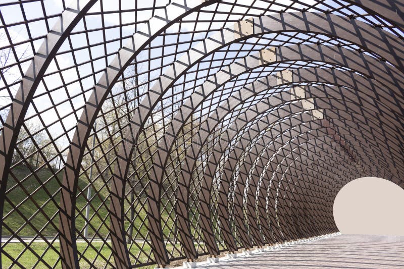 Arched metal structure stock image. Image of metal, futuristic - 277160987