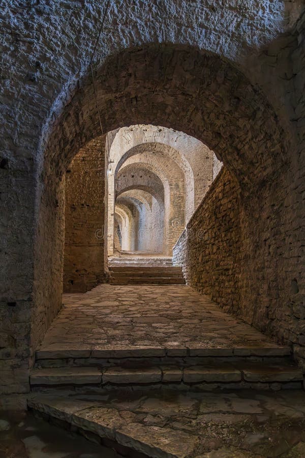 Arched Passageway in Gjirokaster Castle Editorial Stock Photo - Image ...