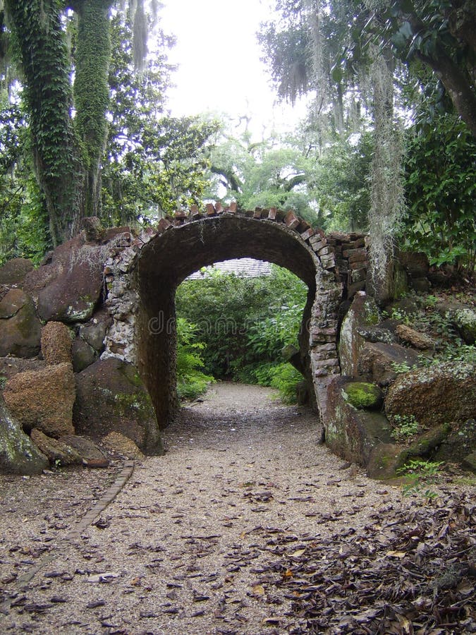 Arched Pathway Leading the Way Stock Photo - Image of archway, stone ...