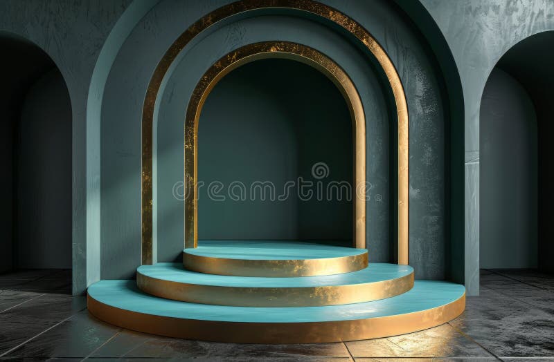 Arched Steps in a Room stock image. Image of historical - 309703523