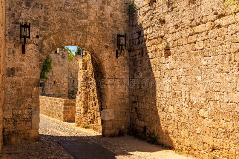 Arched Vault of an Ancient City. Background with Selective Focus and ...