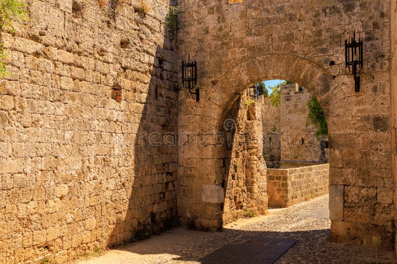 Arched Vault of an Ancient City. Background with Selective Focus and ...