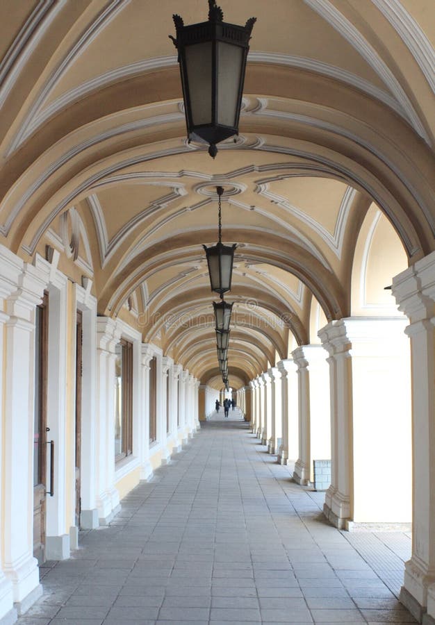 Arched walkway stock photo. Image of features, cathedral - 376389202