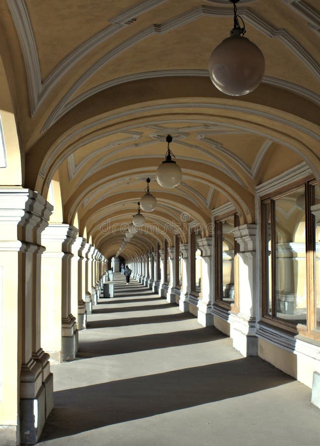 Arched walkway stock photo. Image of creating, church - 376389196