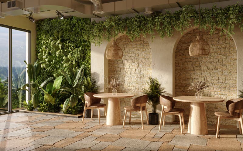 Arched Wall in Modern Interior Design, 3d Render Stock Illustration ...