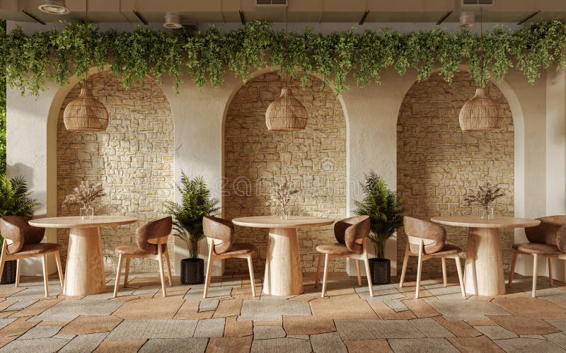 Arched Wall in Modern Interior Design, 3d Render Stock Illustration ...