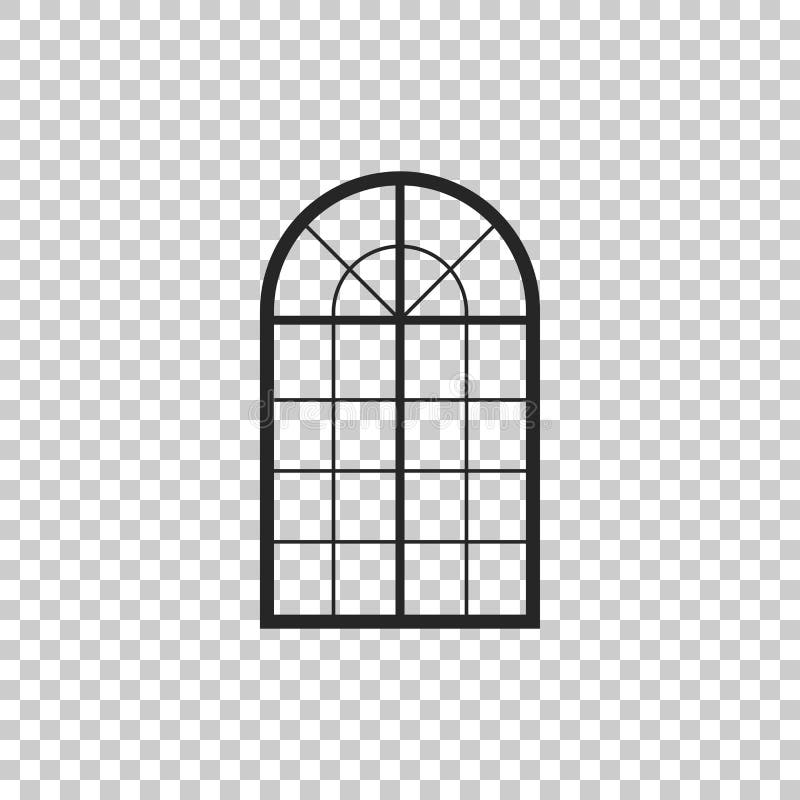 Arched Window Icon Isolated on Transparent Background Stock Vector ...