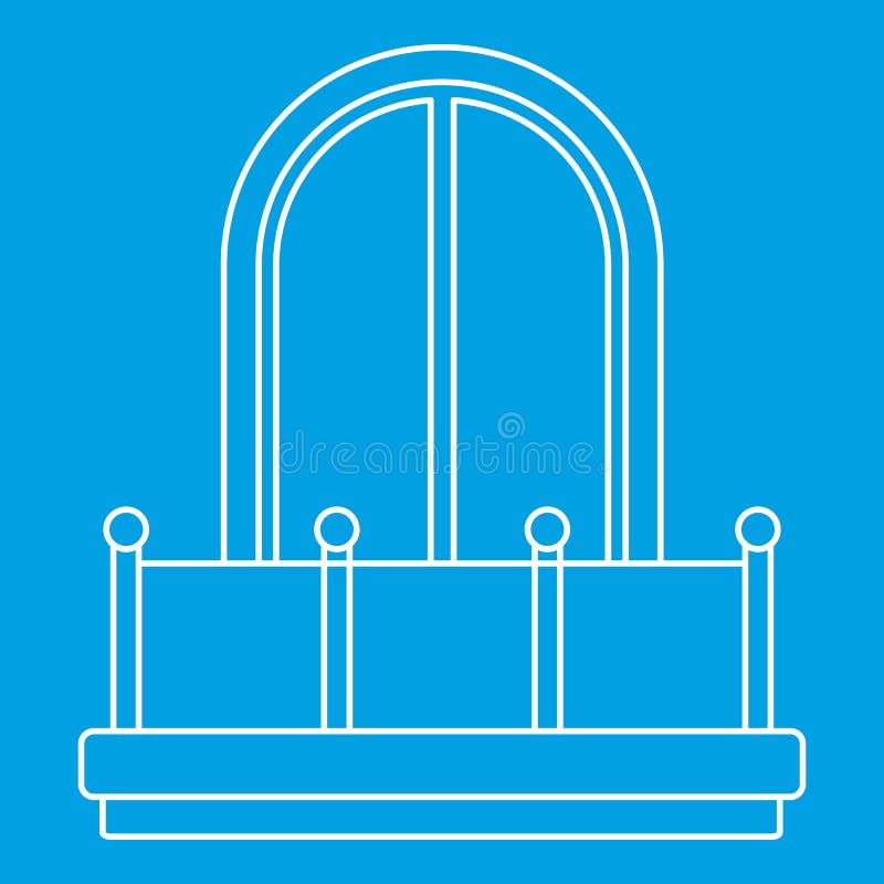 Arched Window Icon, Outline Style Stock Vector - Illustration of ...