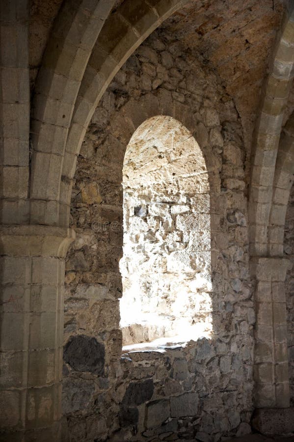 Arched Window Inside a Castle Editorial Image - Image of bastion ...
