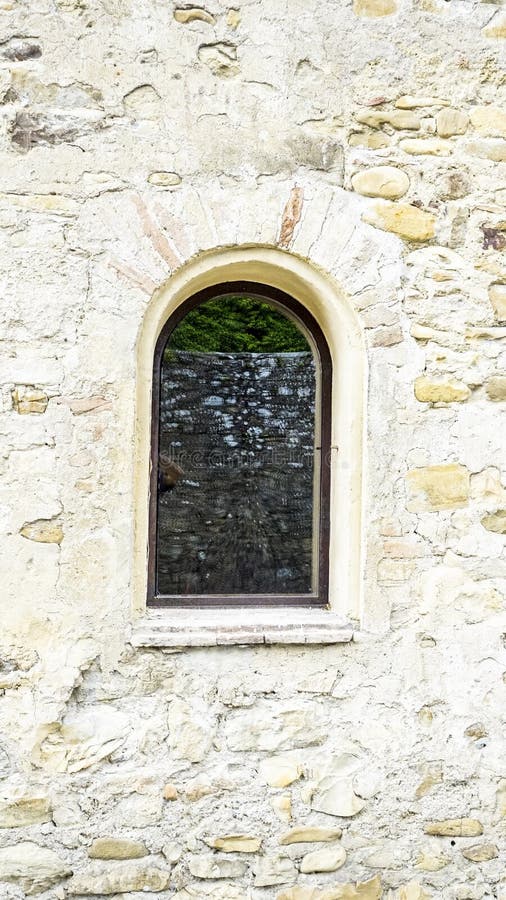 Arched Window in Stone Wall Stock Image - Image of delicious ...