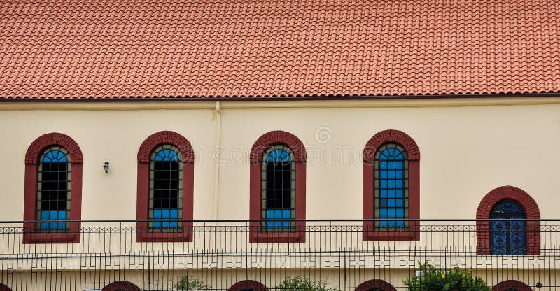 Arched windows and roof stock image. Image of cathedral - 55847221