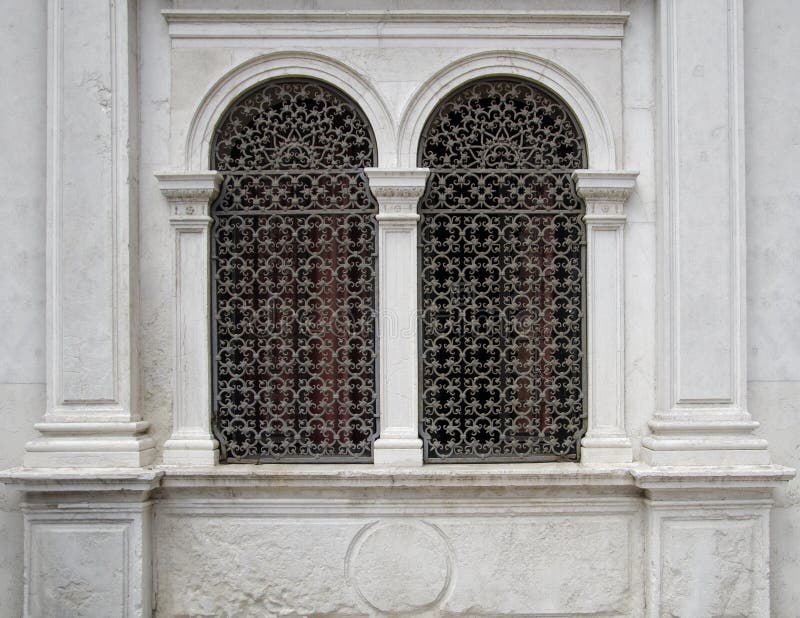 Arched Window Of Renaissance Style. Stock Photo - Image of history ...