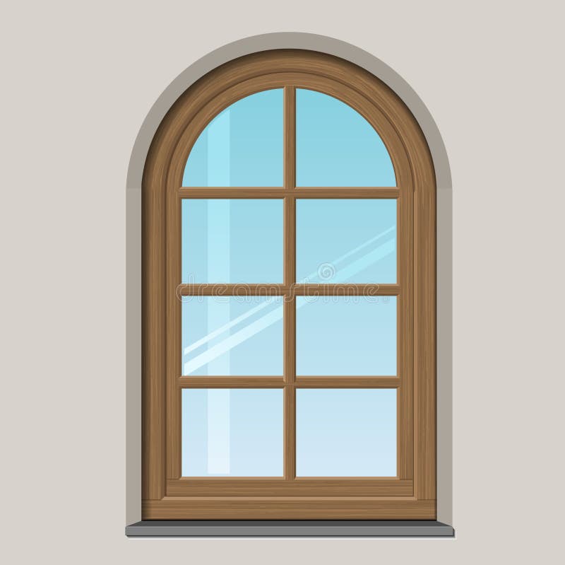 Arched Wooden Window Stock Illustrations – 555 Arched Wooden Window ...