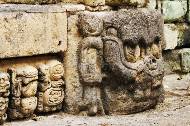 Archeological Park in Copan Stock Photo - Image of copan, religion ...