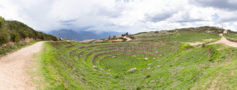 Archeological Site Moray in Cusco Peru. Stock Photo - Image of ...