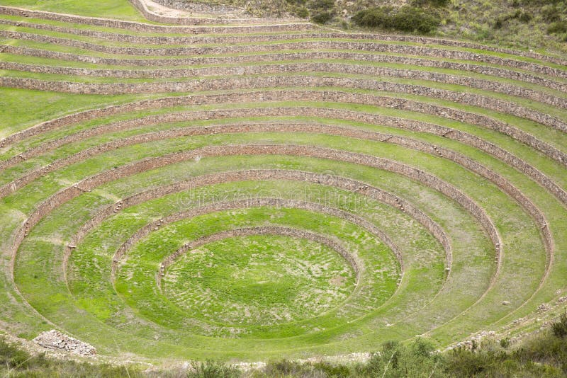 Archeological Site Moray in Cusco Peru. Stock Photo - Image of culture ...