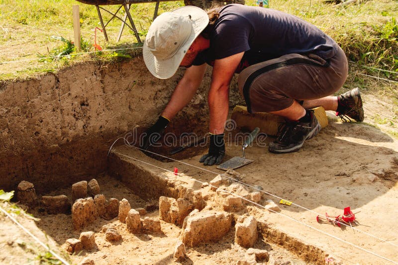 Archeologists at work stock image. Image of archaeologist - 297581
