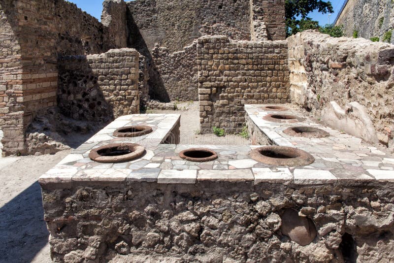 Archeology Area of Ercolano Stock Photo - Image of naples, attraction ...